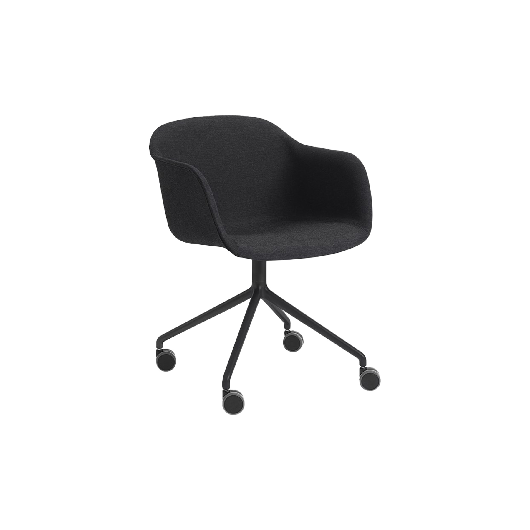 Fiber Swivel Castor Base Armchair / Estilo Furniture