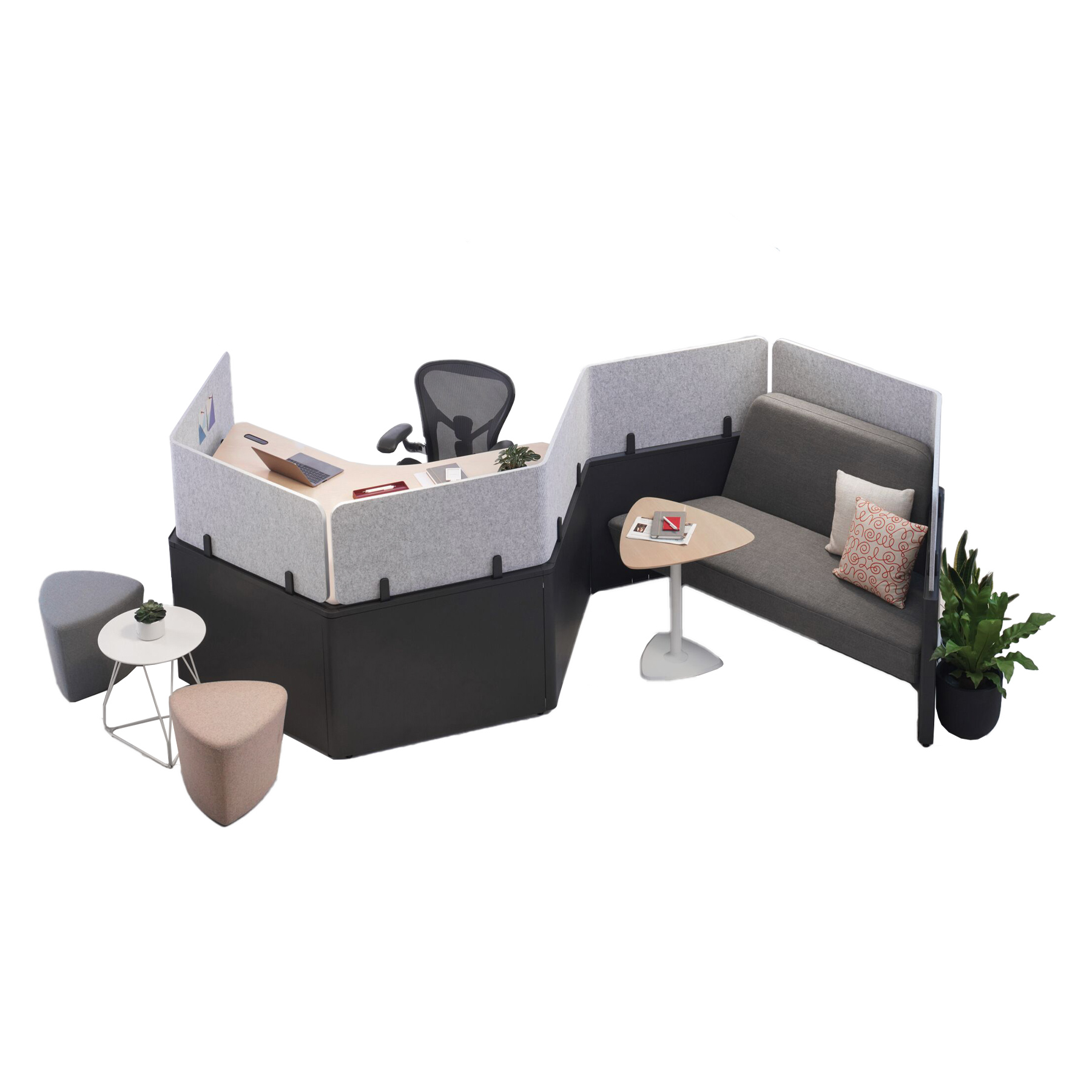 Catena Workstation Hive S Shaped / Estilo Furniture